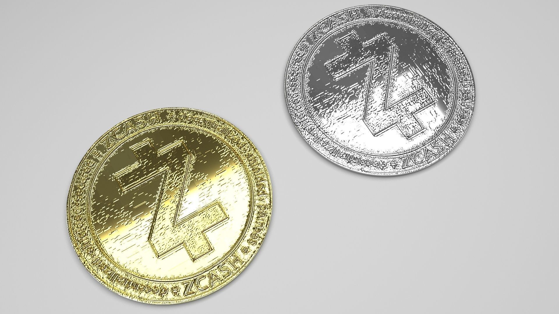 Zcash Coin Model 3D model | CGTrader