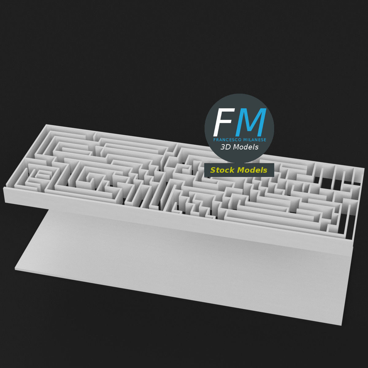 Rectangular labyrinth 1 3D model | CGTrader