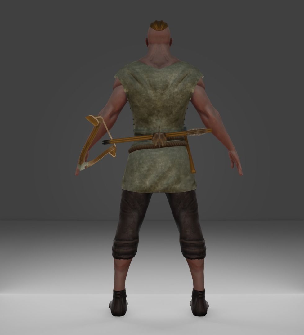 Commoner Archer 3D model | CGTrader