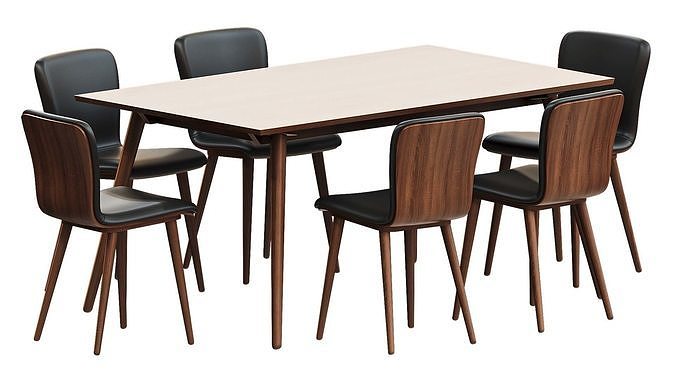 Boulder Leather Dining Chair 3D model | CGTrader