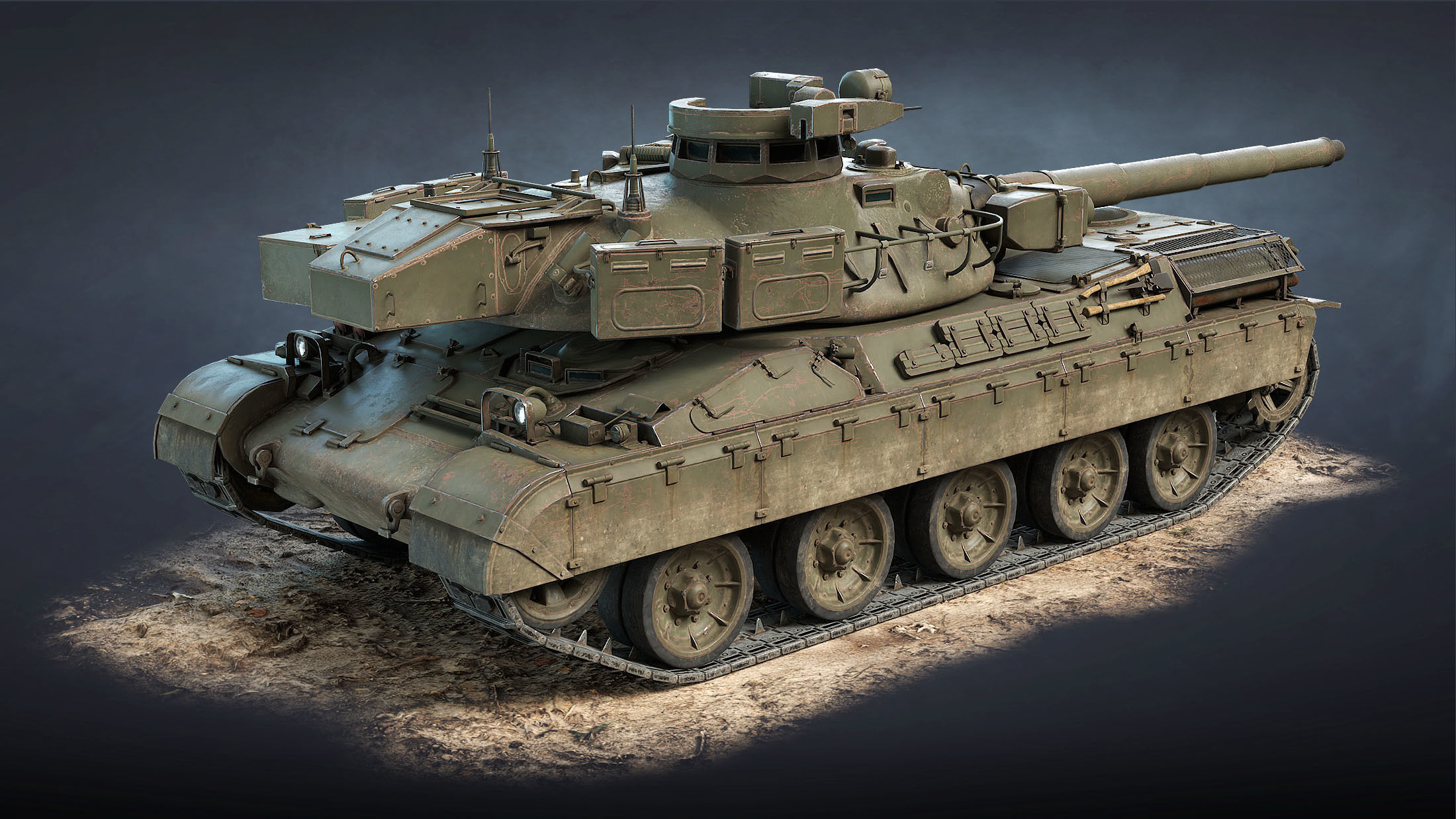 3D model AMX-30B2 Tank Game Ready VR / AR / low-poly | CGTrader