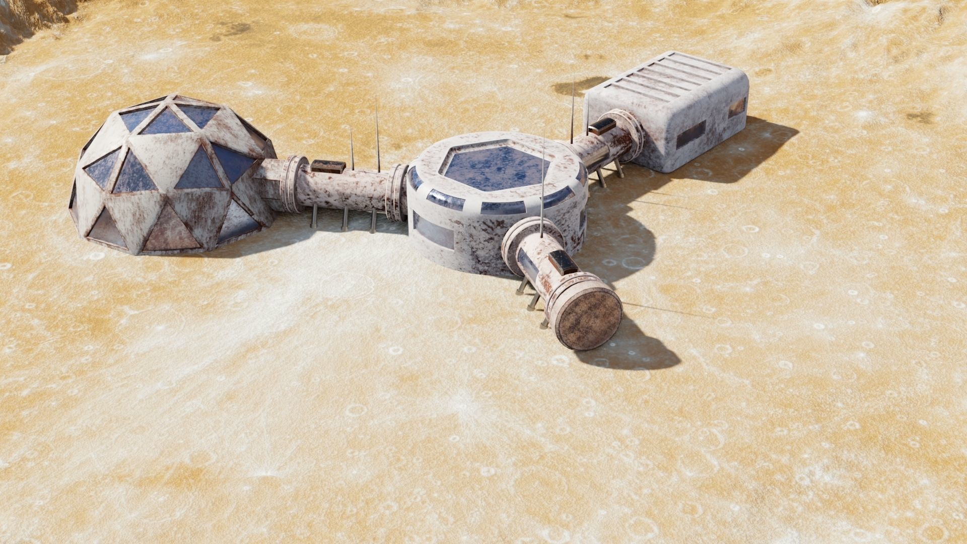 3D model Martian base VR / AR / low-poly | CGTrader