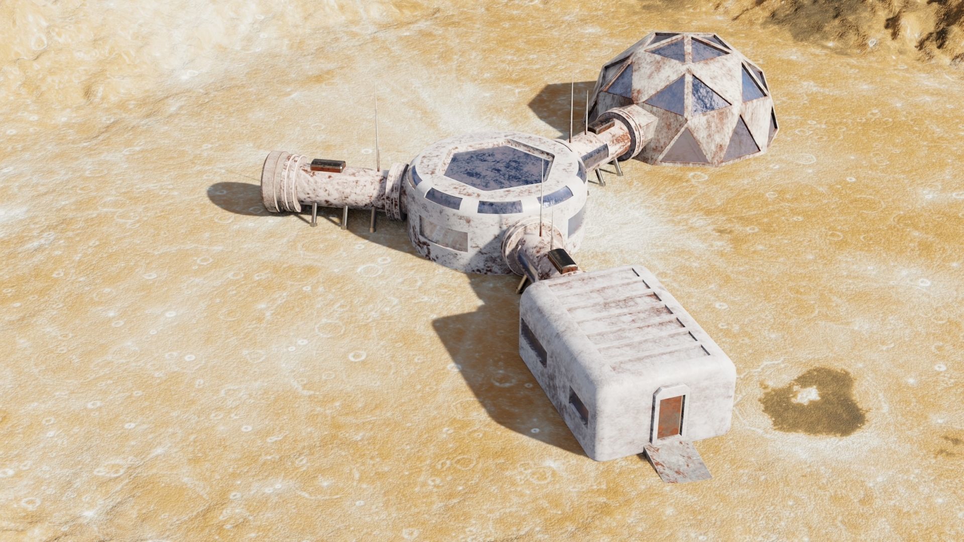 3D model Martian base VR / AR / low-poly | CGTrader