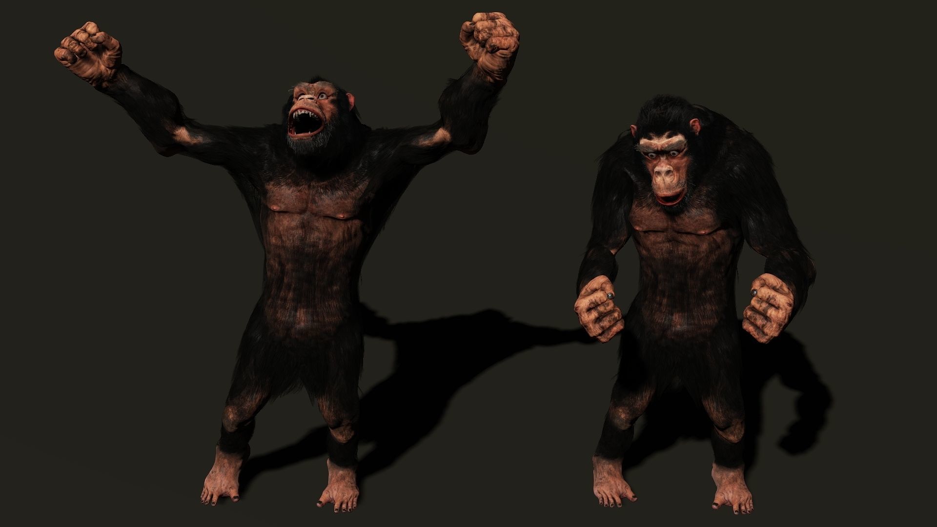 King Kong High quality character full Rigged and Animated 3D model ...