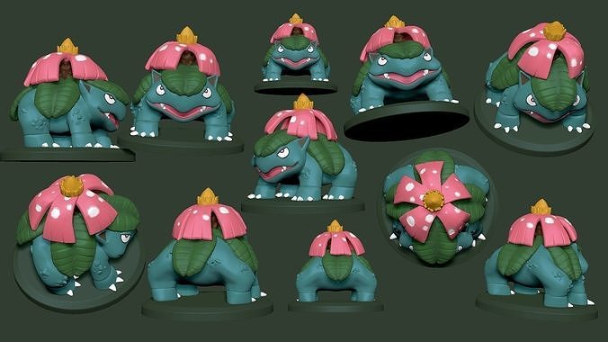 Venusaur pokemon 3D model 3D printable | CGTrader