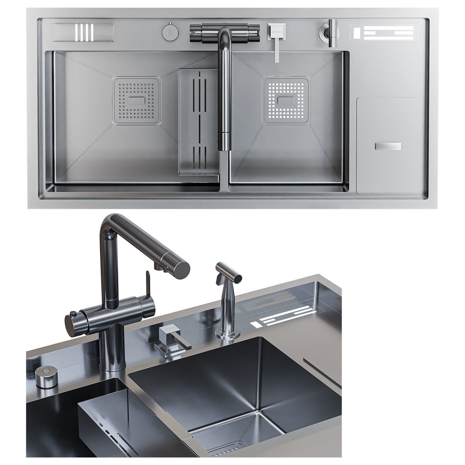Asras sink set2 3D model | CGTrader