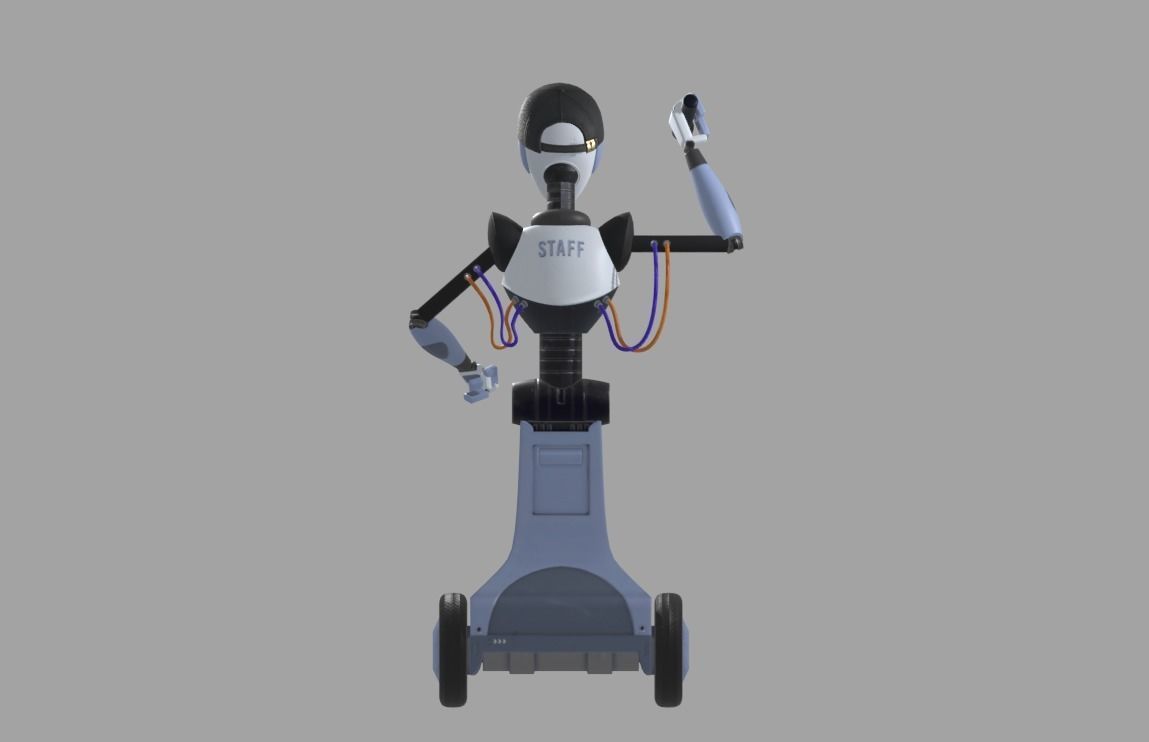 3D model Security Bot - FNAF Security Breach VR / AR / low-poly | CGTrader