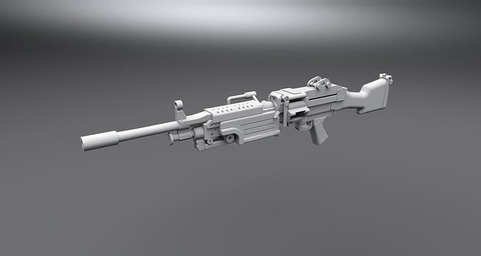 Fn Minimi Scale model 3D model 3D printable | CGTrader