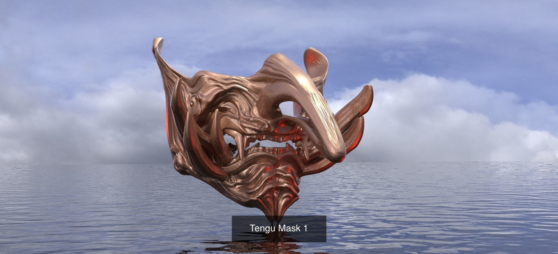 Japanese Folklore mask Collection | CGTrader