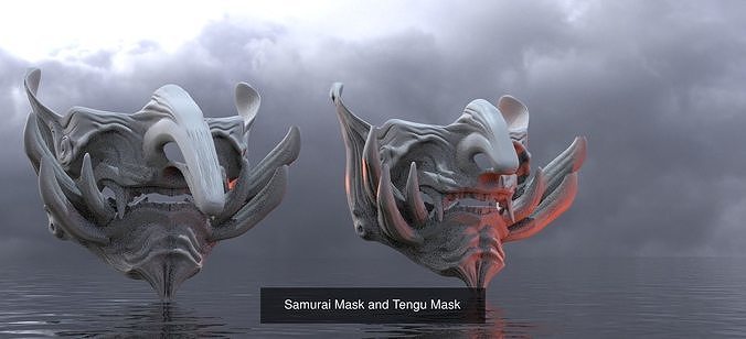 Japanese Folklore mask Collection | CGTrader