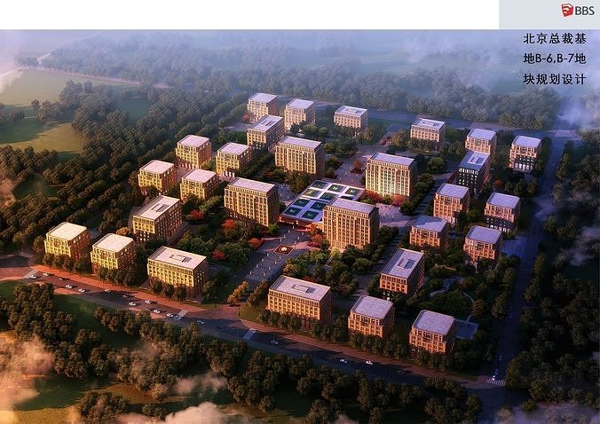 aerial view of buildings 3D model | CGTrader