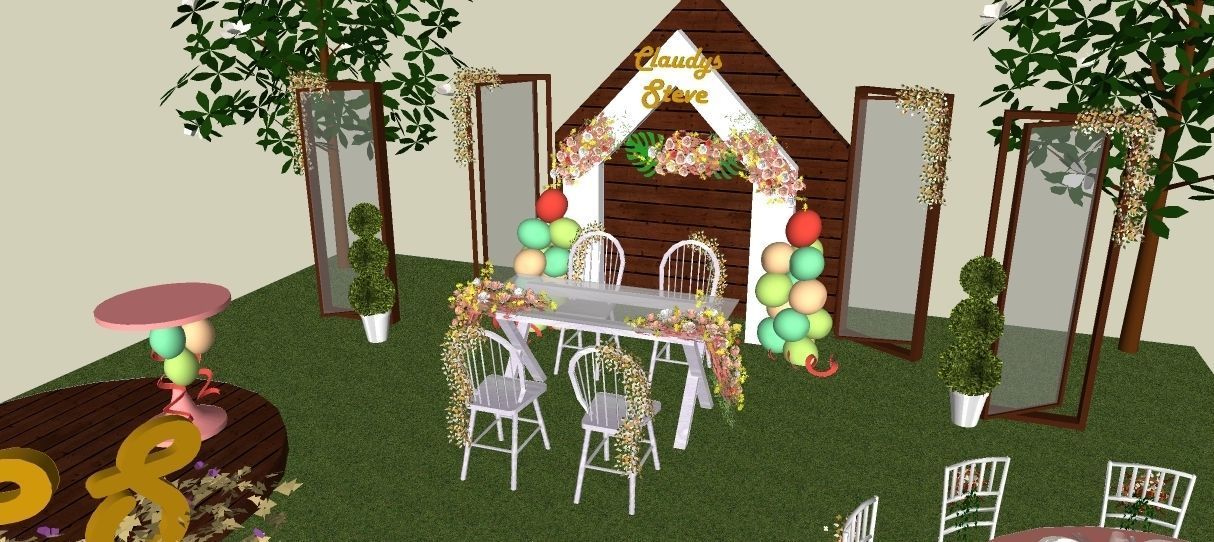 Art Rustic Wedding Decoration 3D model 3D printable | CGTrader