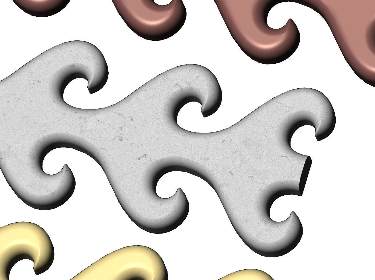 Wave greek key strips onlay cornices and friezes relief 3D model 3D ...