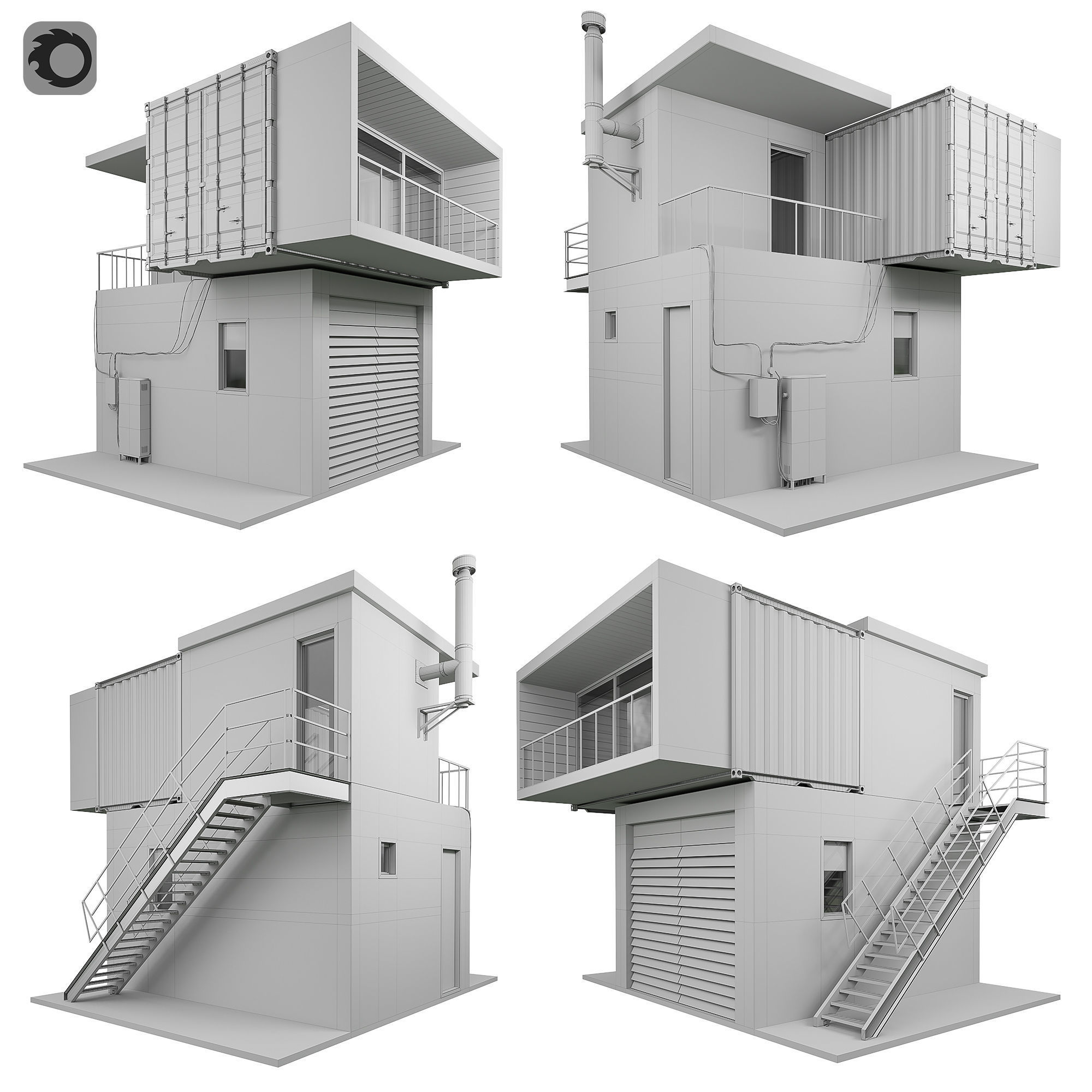 Container House 3D model | CGTrader