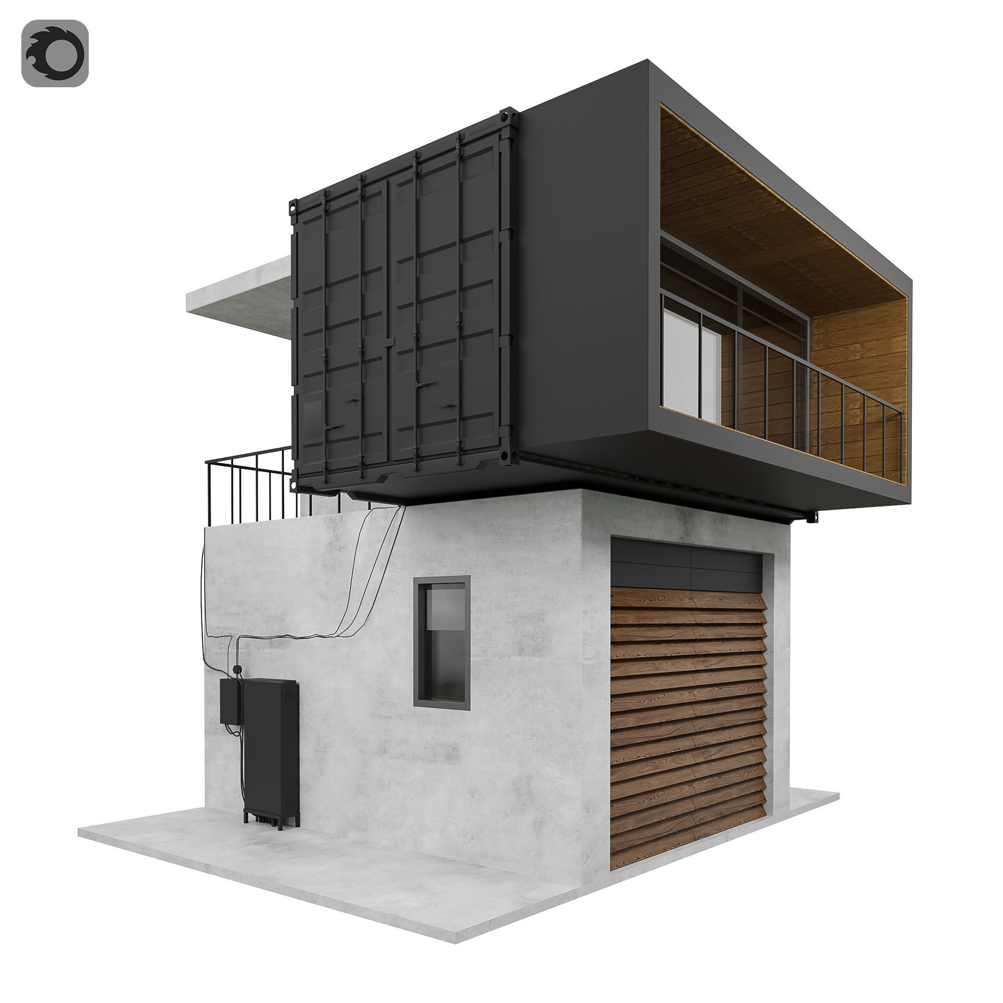 Container House 3D model | CGTrader