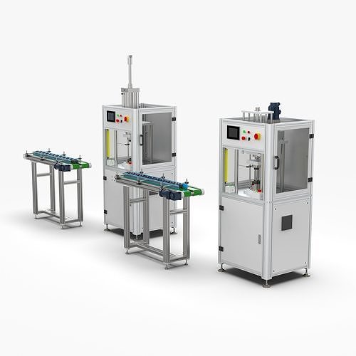 Automatic Plastic Packaging Motor Press Fitting Line 3D model | CGTrader