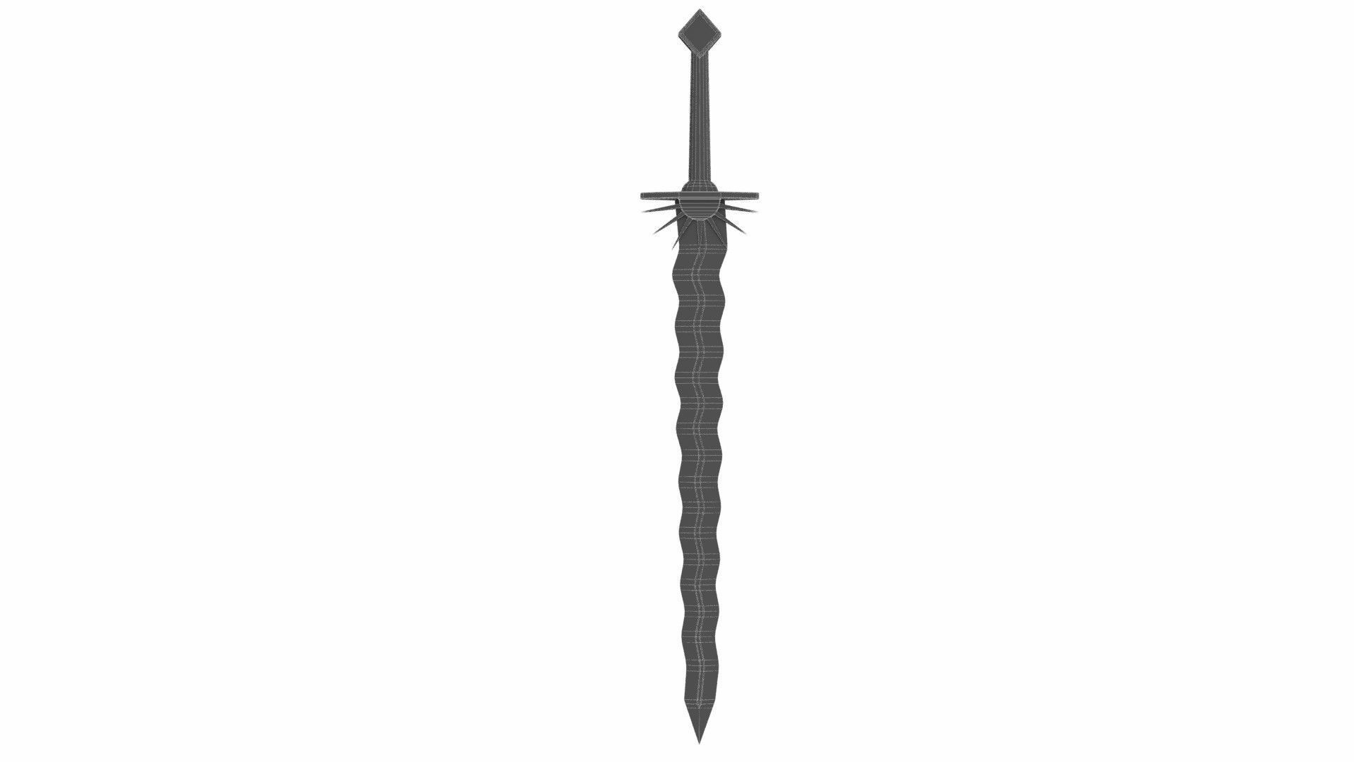 Wavy sword 3D model | CGTrader
