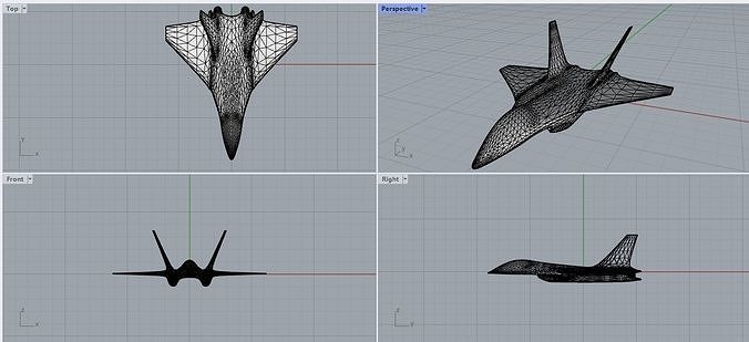 The jet plane free 3D model 3D printable | CGTrader