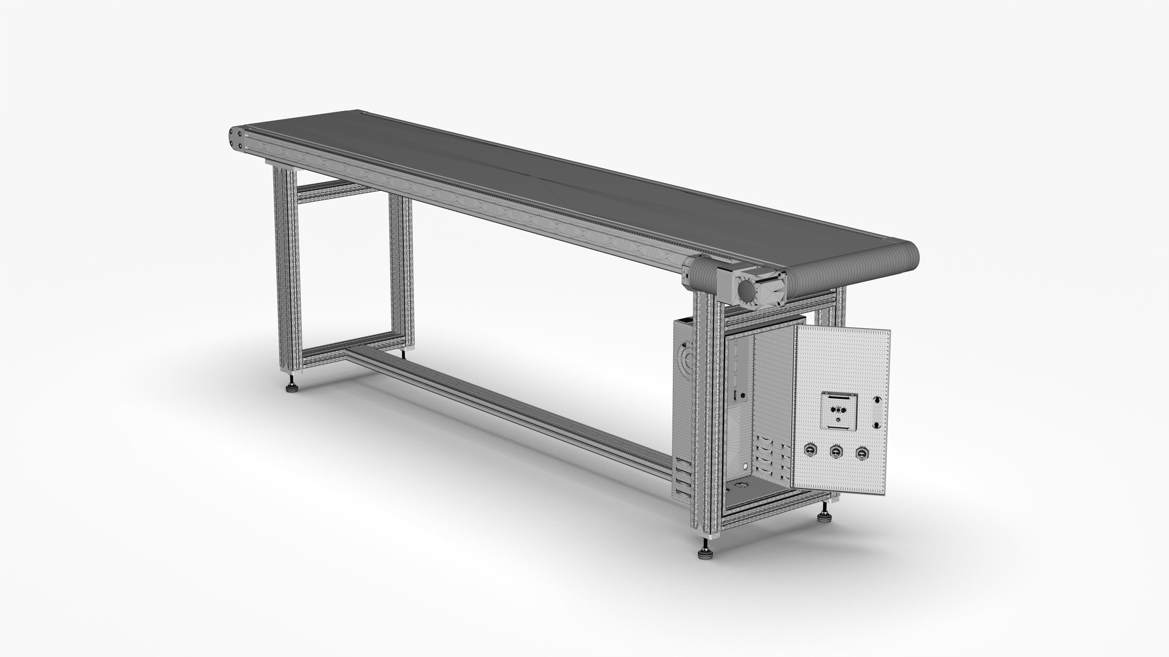 Conveyor Belt Assembly Line free 3D model | CGTrader