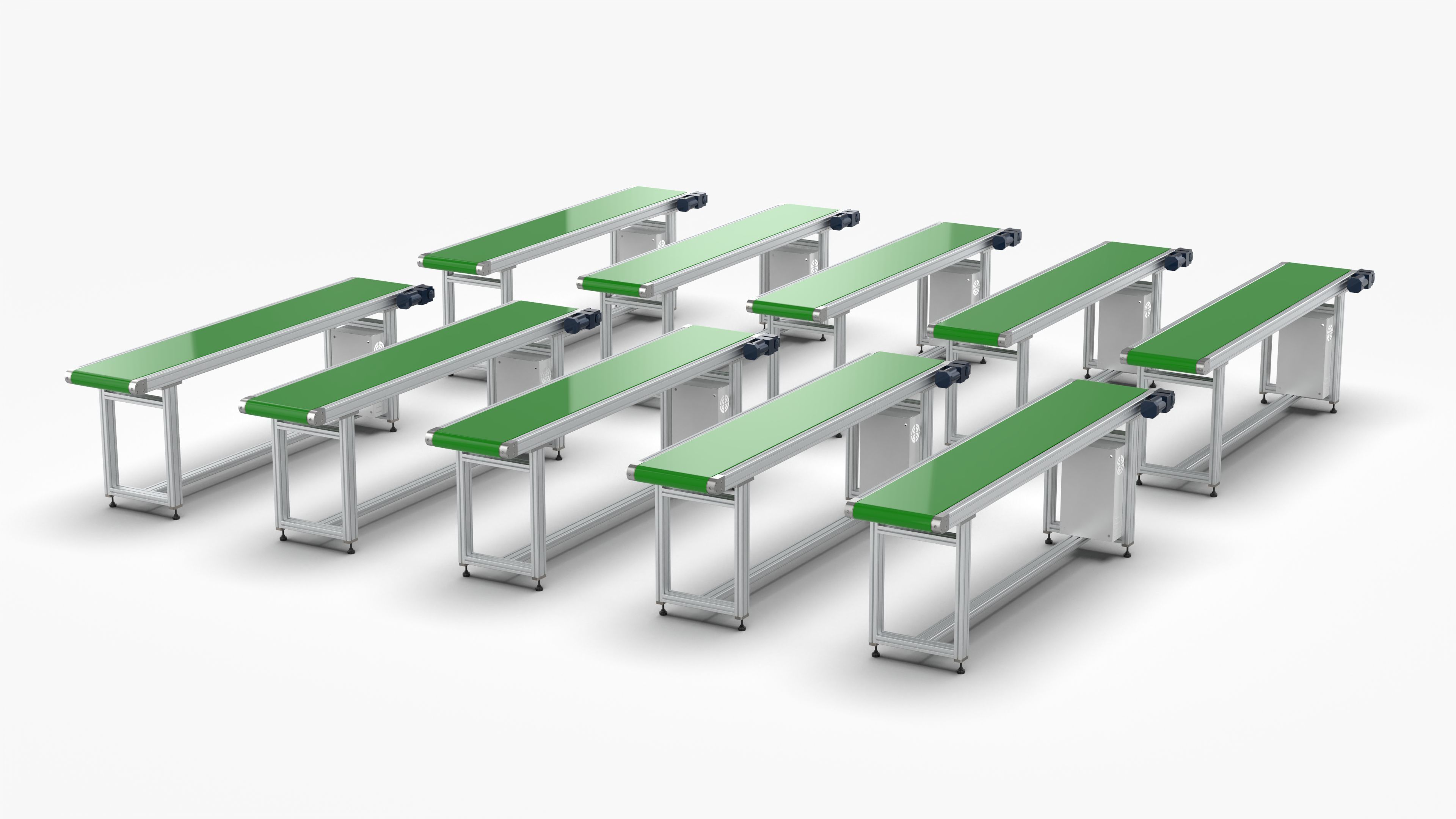 Conveyor Belt Assembly Line free 3D model | CGTrader