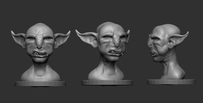 Grumpy Goblin Sculpture 3D model 3D printable | CGTrader
