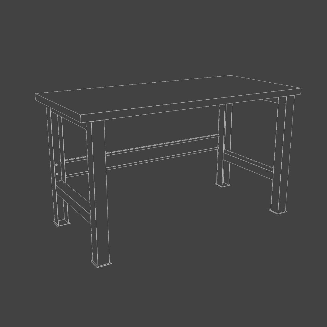 Metal work bench 3D model | CGTrader