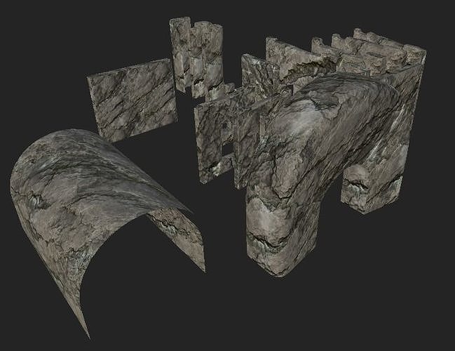 3D model Cave Wall VR / AR / low-poly | CGTrader