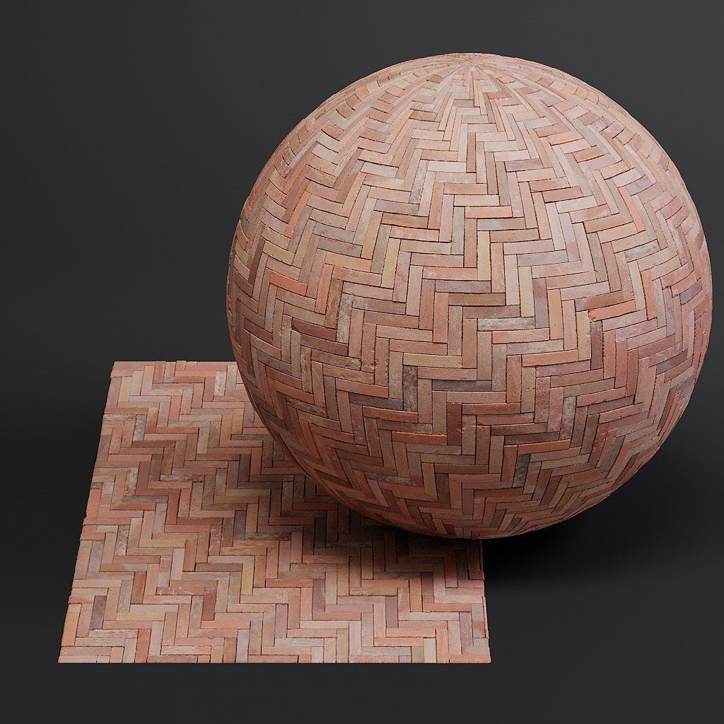Texture Bricks vol02 Floor 8K Seamless PBR Materials VR / AR / low-poly ...