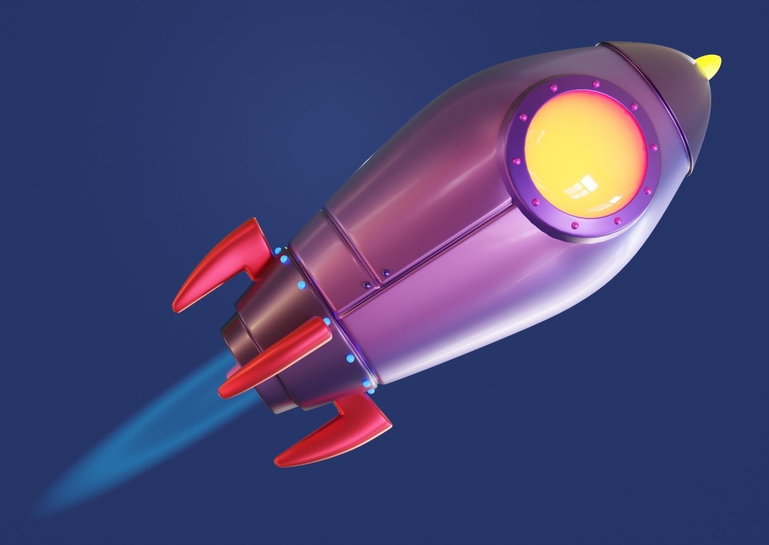 3D model Stylized low poly Rocket 3D model VR / AR / low-poly | CGTrader