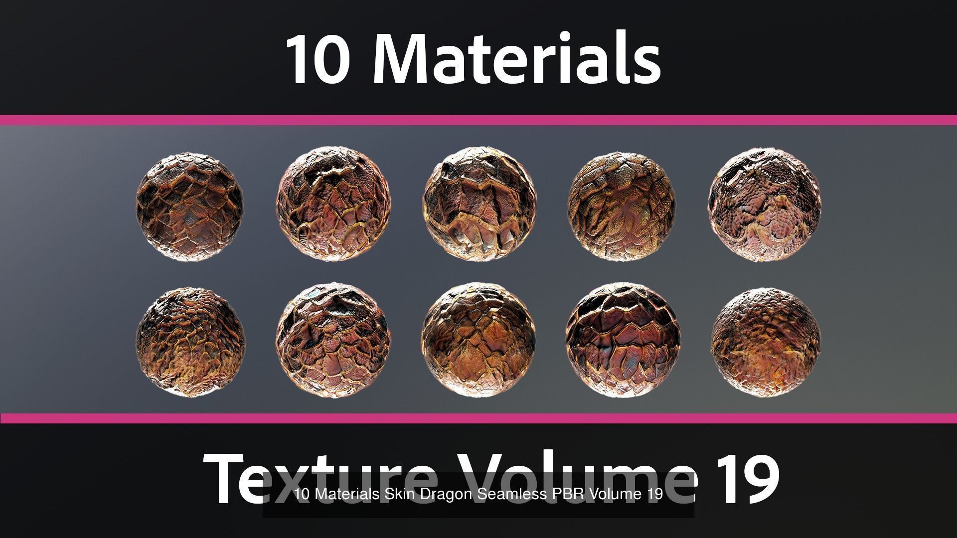 50 Materials Skin Dragon Seamless PBR Mega-Bundle 4 3D Model Collection ...