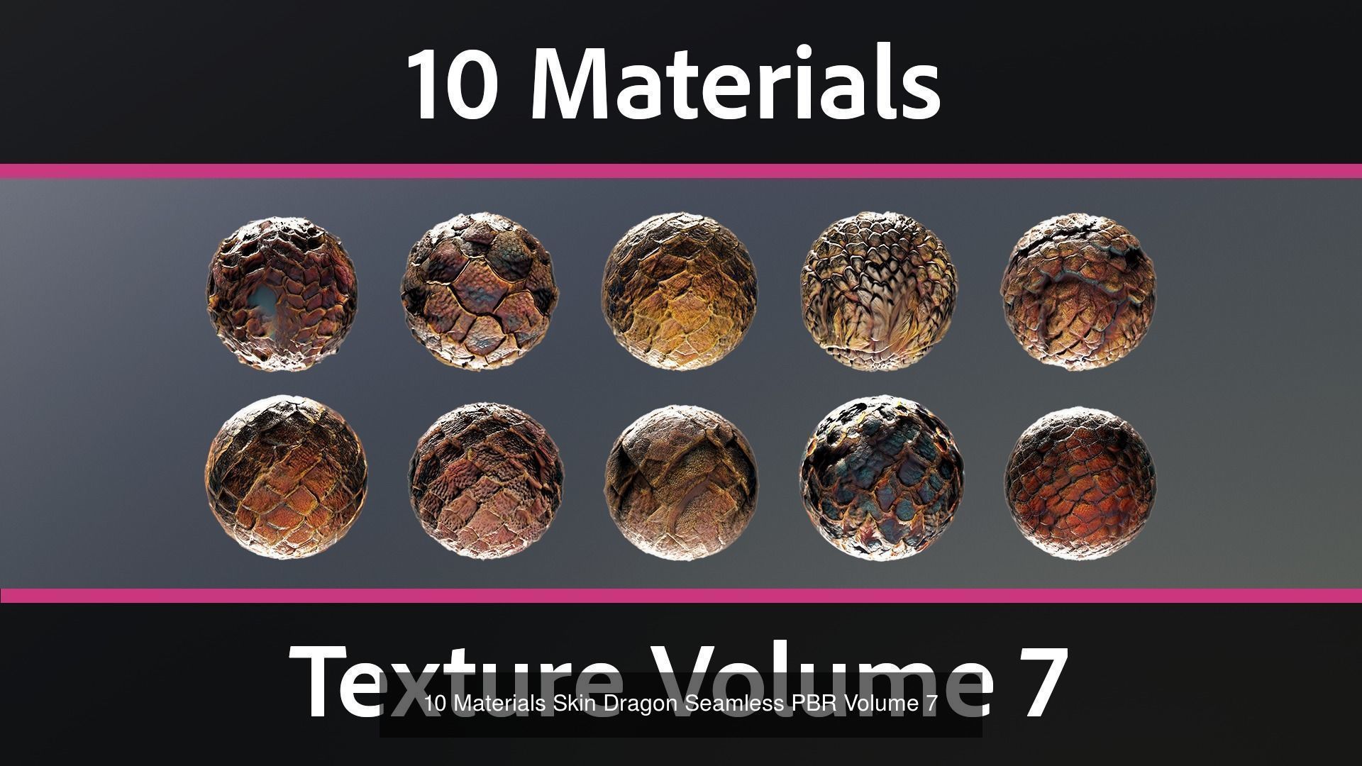 3D Model Collection 100 Materials Skin Dragon Seamless PBR Pack 1 VR / AR / low-poly | CGTrader