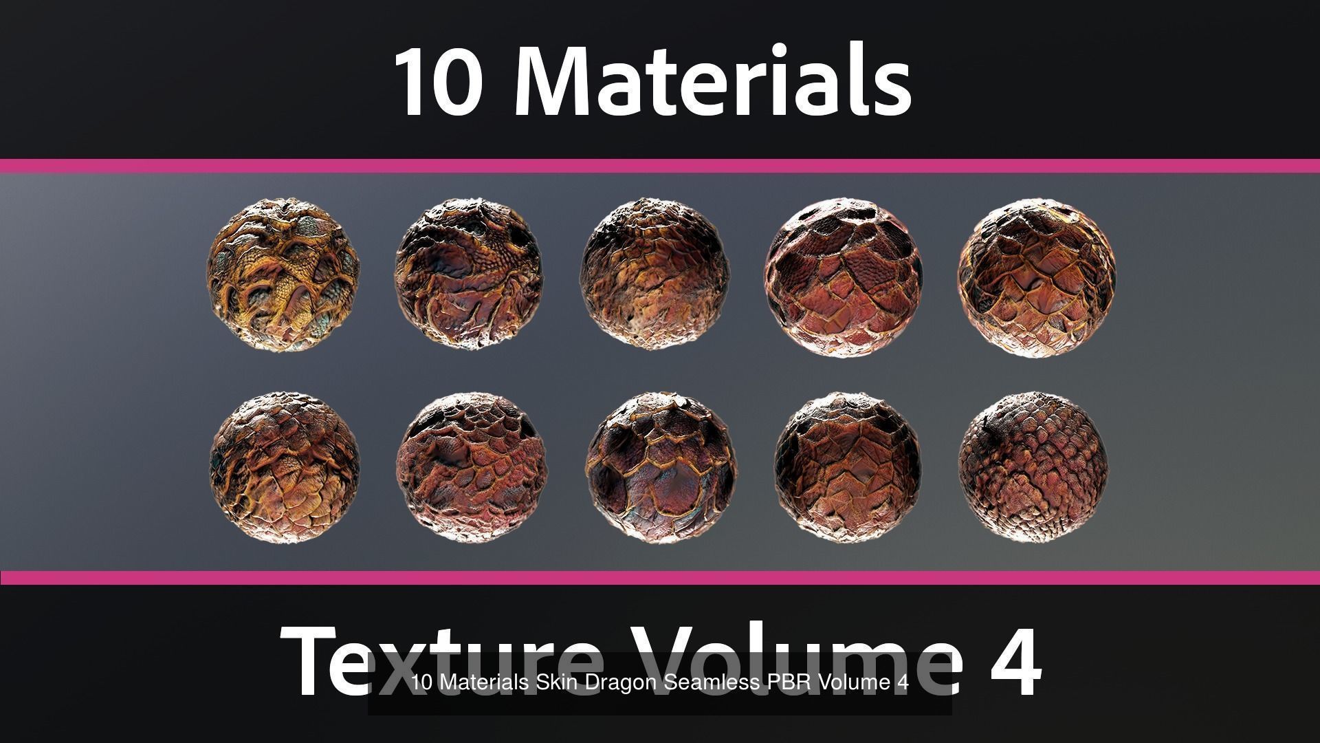 3D Model Collection 100 Materials Skin Dragon Seamless PBR Pack 1 VR / AR / low-poly | CGTrader