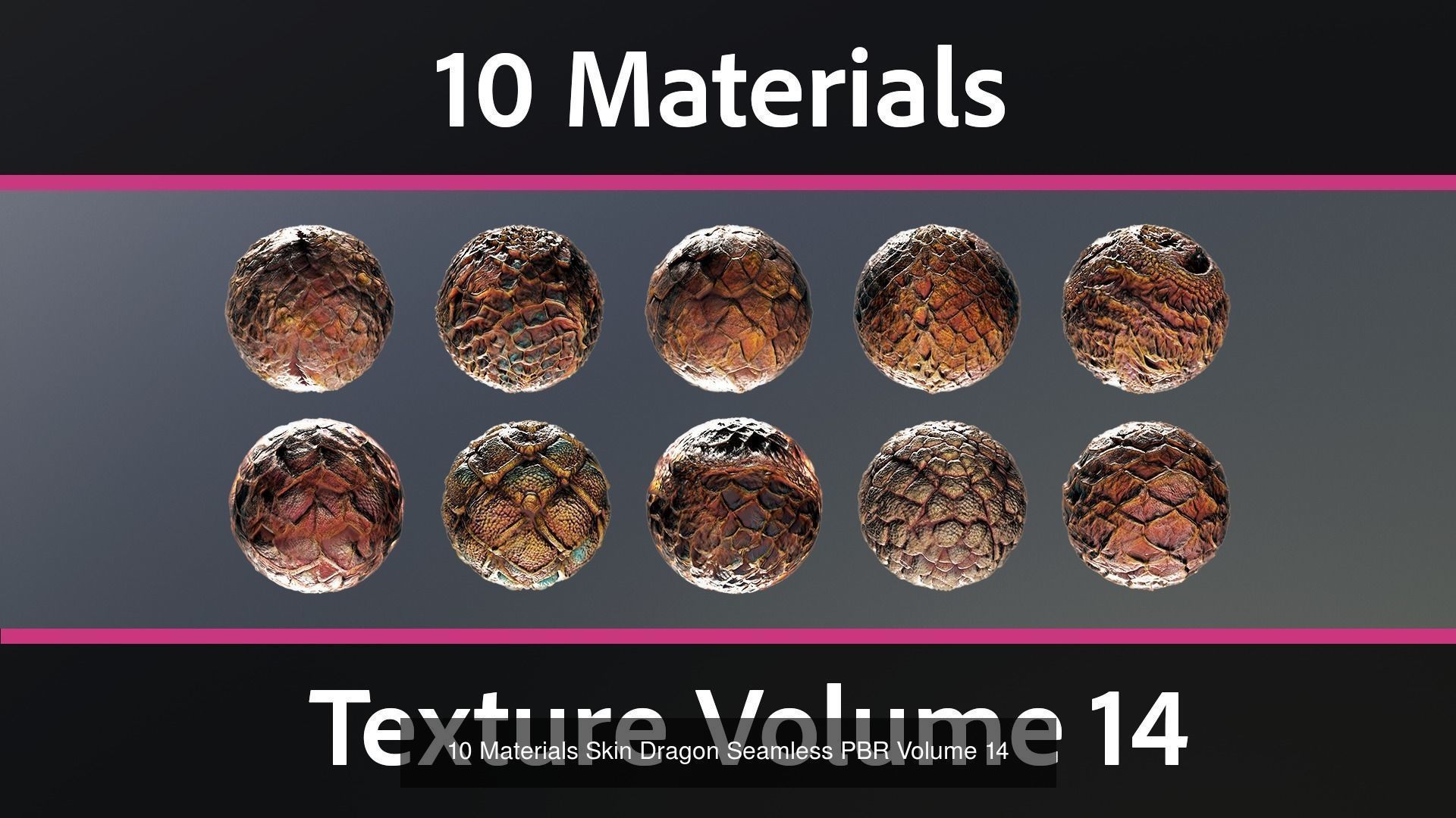 3D Model Collection 100 Materials Skin Dragon Seamless PBR Pack 2 VR ...