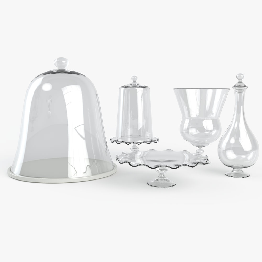 Antique Glassware 3D model | CGTrader