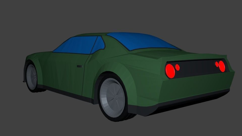 3D model Generic Low Poly Muscle Car VR / AR / low-poly | CGTrader