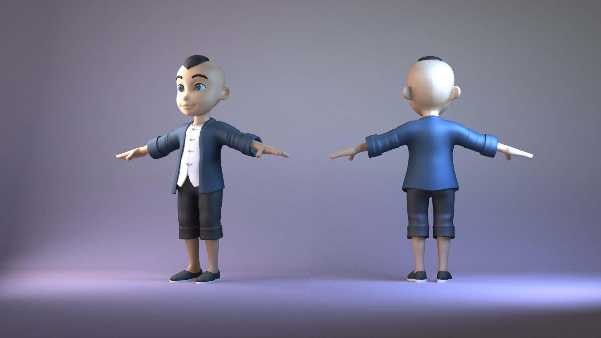 Animated characters Little Boys students passersby boy 3D model | CGTrader