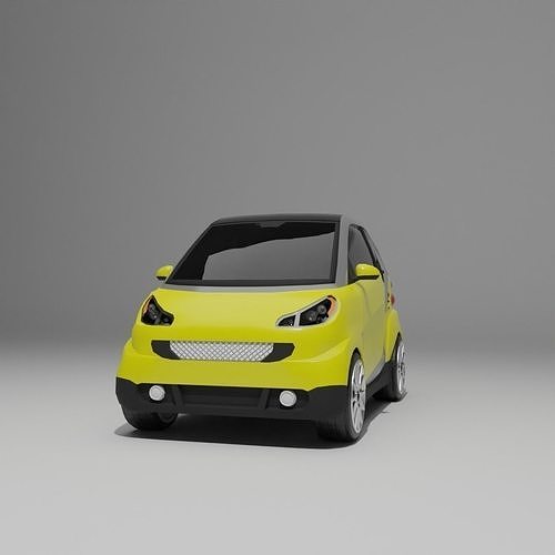 3D model Smart ForTwo 2008 LowPoly 3D model VR / AR / low-poly | CGTrader