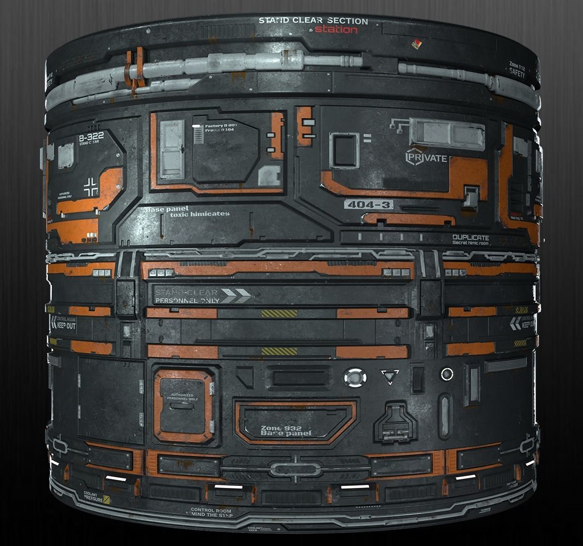 Texture Trim Sheet Sci-Fi Environment VR / AR / low-poly | CGTrader