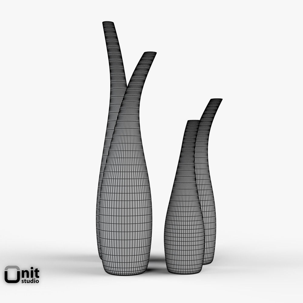 Vases set Giunco by Kose 3D model | CGTrader