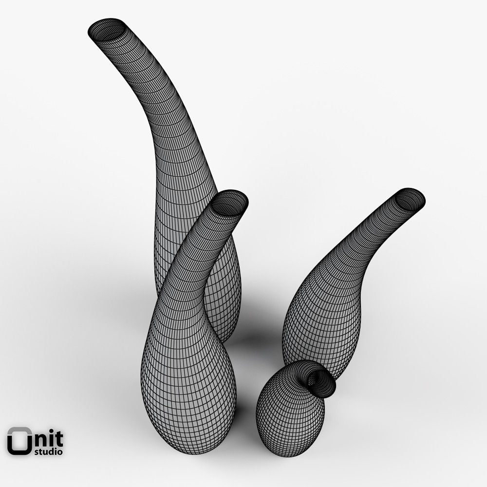 Vases set Giunco by Kose 3D model | CGTrader