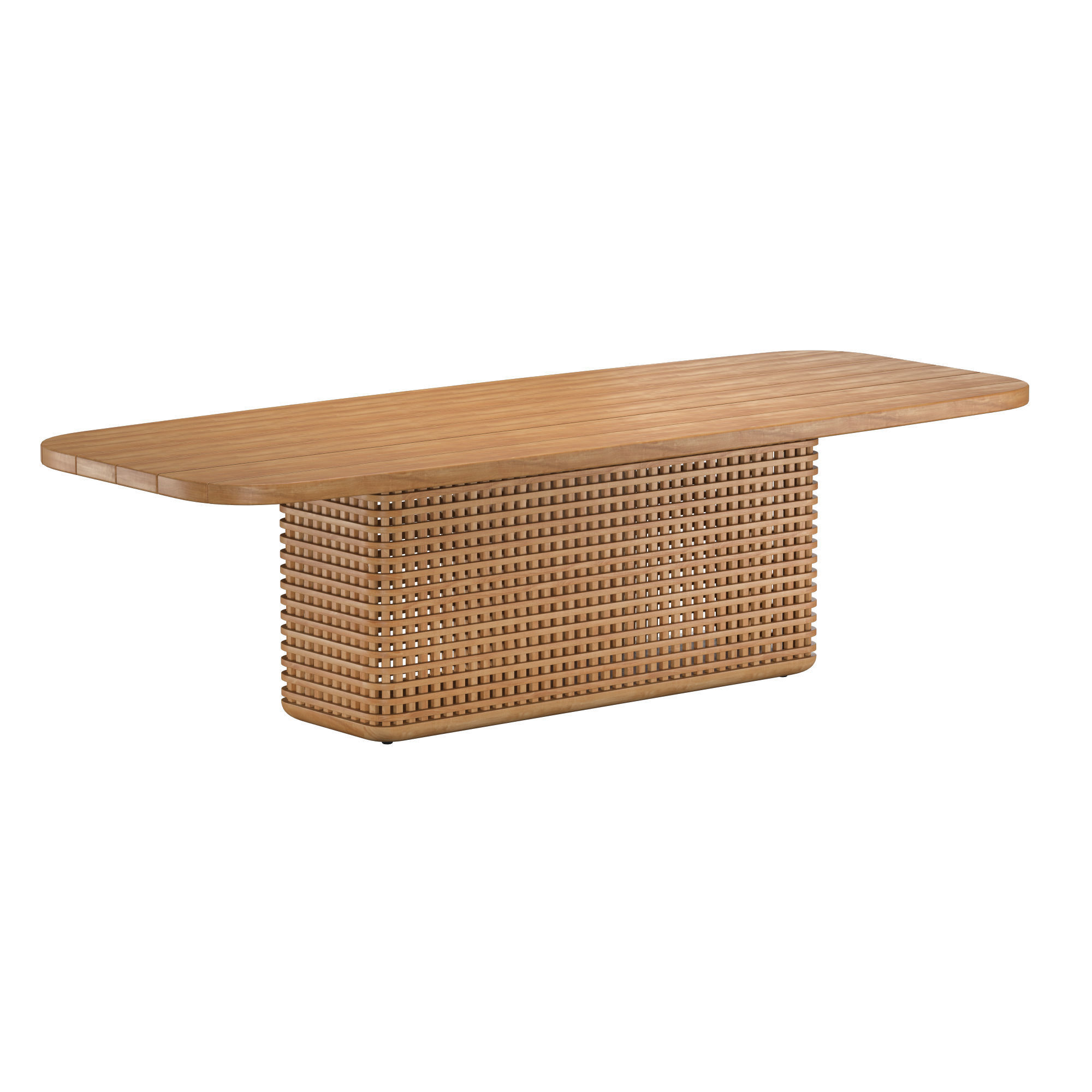 TRELICA TEAK RECTANGULAR DINING TABLE 3D model | CGTrader