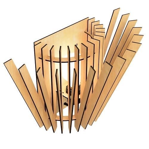 WALL LIGHT STL AND DXF FILES 4 3D model 3D printable | CGTrader