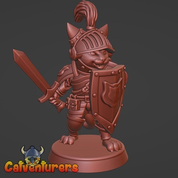 Sir Knight Cat 3D model 3D printable | CGTrader