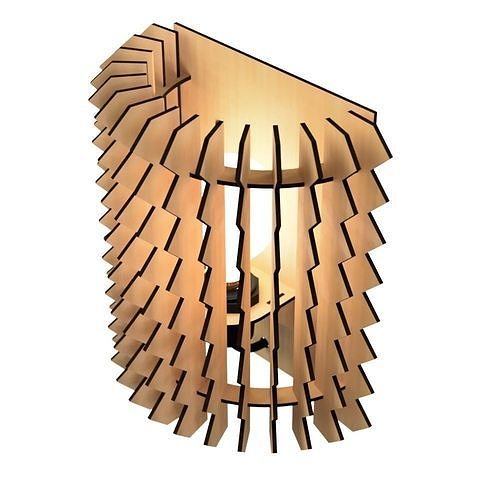 WALL LIGHT STL AND DXF FILES 9 3D model 3D printable | CGTrader