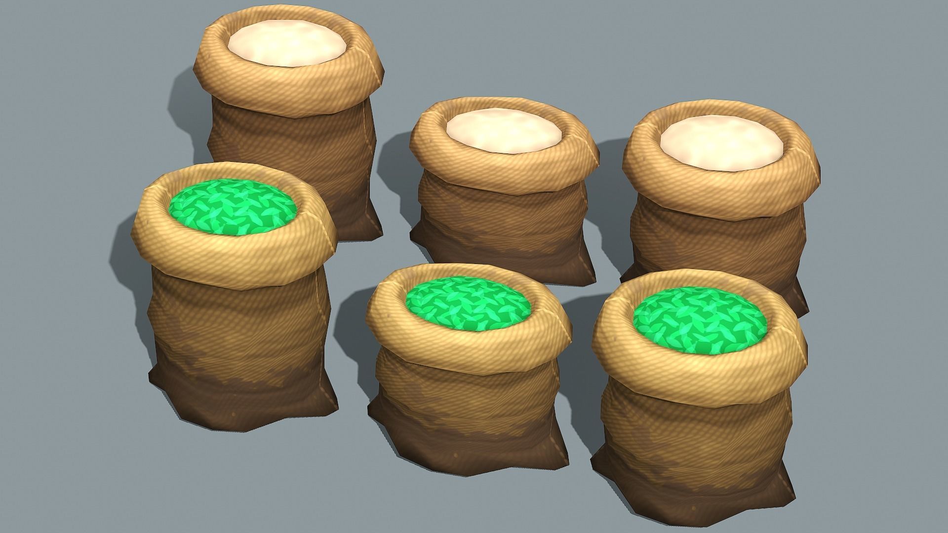 3D model Stylized Flour Bag - PBR Game Ready VR / AR / low-poly | CGTrader