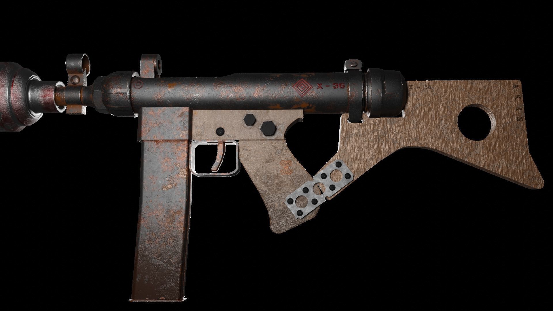 3D model Submachine Gun VR / AR / low-poly | CGTrader