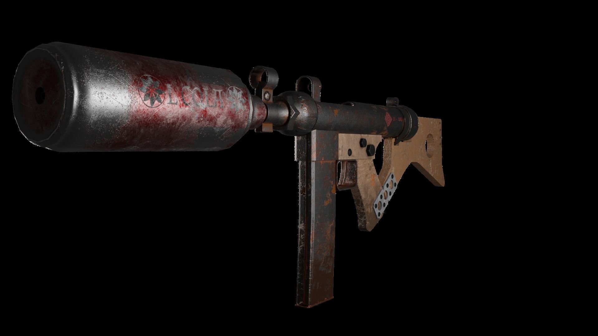 3D model Submachine Gun VR / AR / low-poly | CGTrader