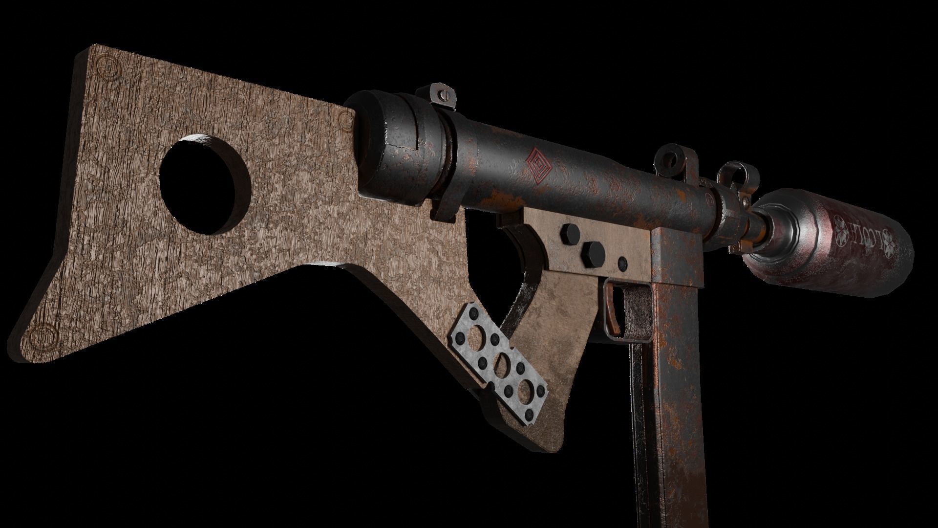 3D model Submachine Gun VR / AR / low-poly | CGTrader