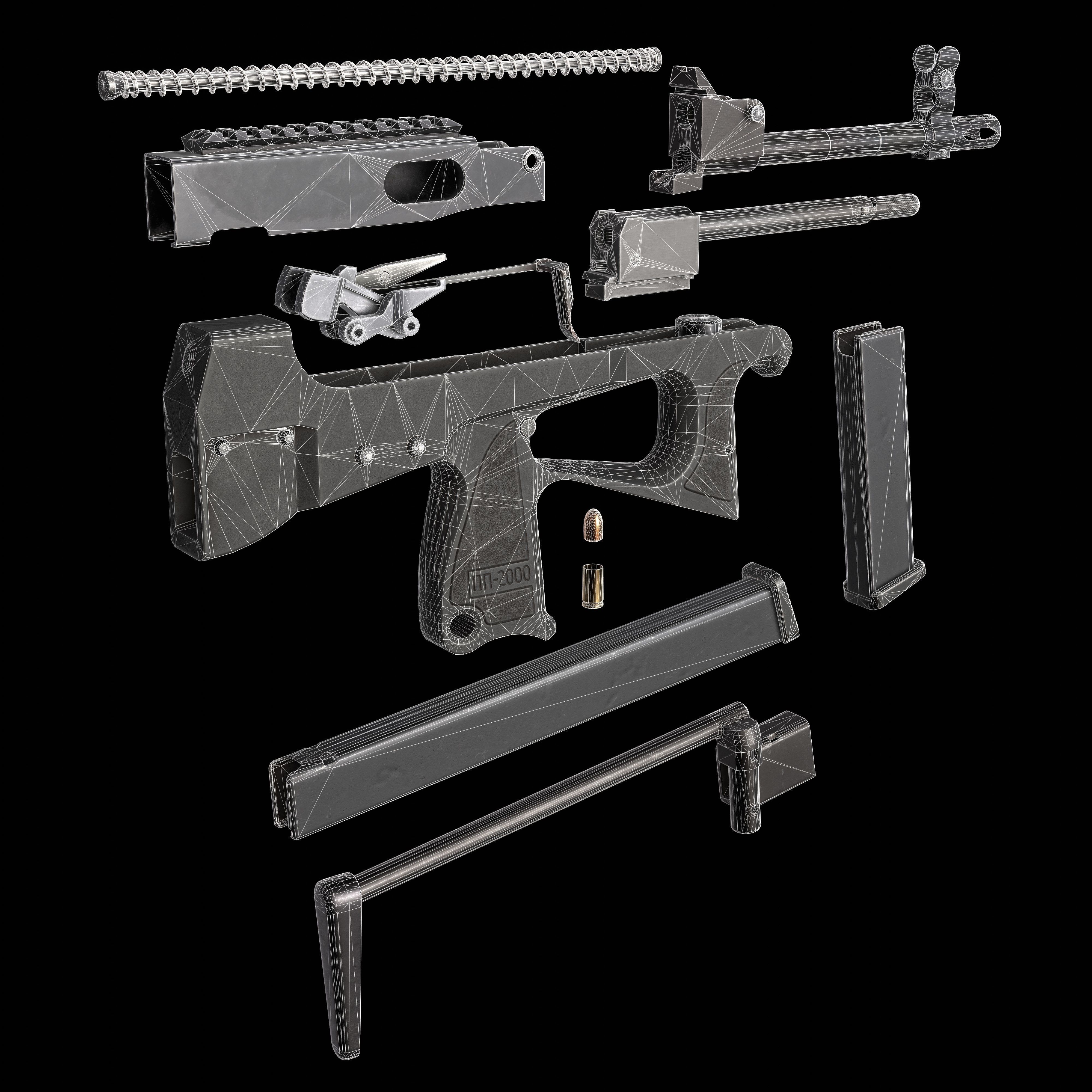 3D model PP-2000 SMG VR / AR / low-poly | CGTrader