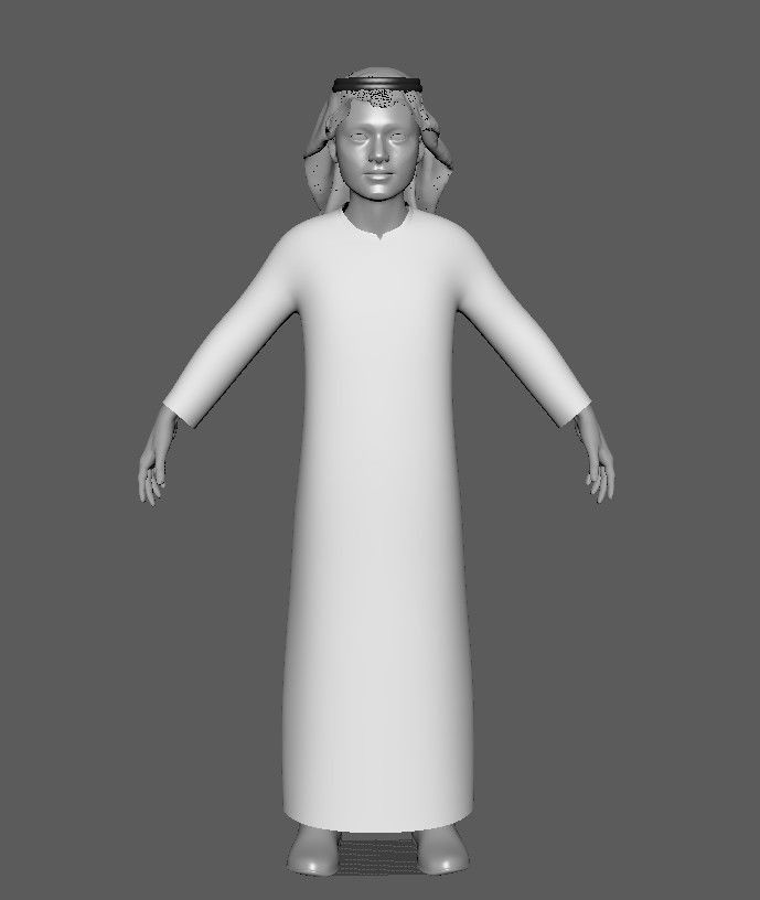3D model Arab man stylized character VR / AR / low-poly | CGTrader